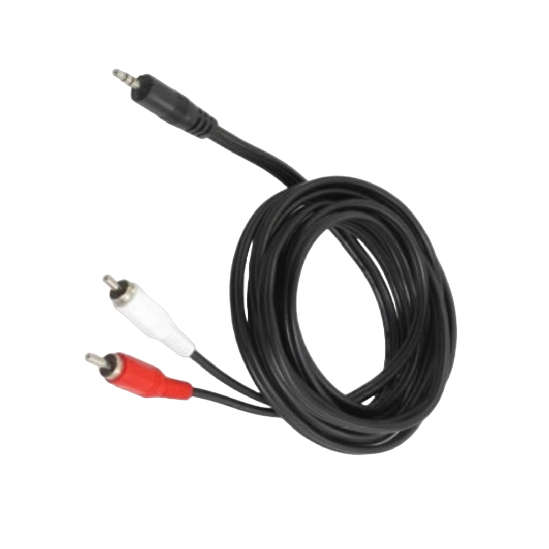 Cable de Audio 2 RCA M a 1 Plug de 5 metros | ProNet Tecnología