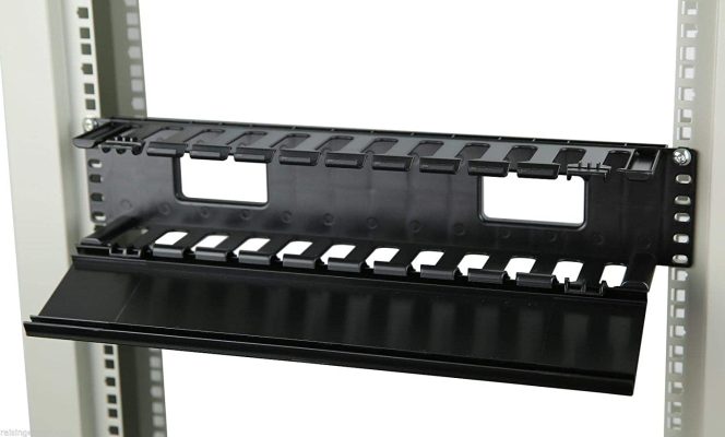 Organizador de cables 2U horizontal para rack | ProNet Tecnología