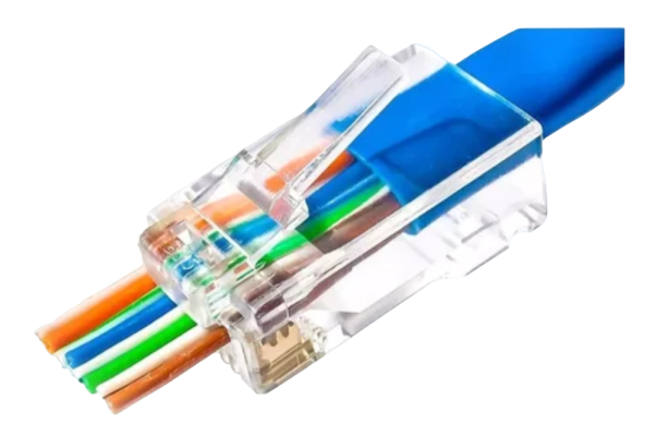 Pack de 100 fichas RJ45 cat 6 pasantes | ProNet Tecnología