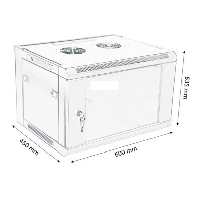 Rack 12U para montaje en pared | ProNet Tecnología