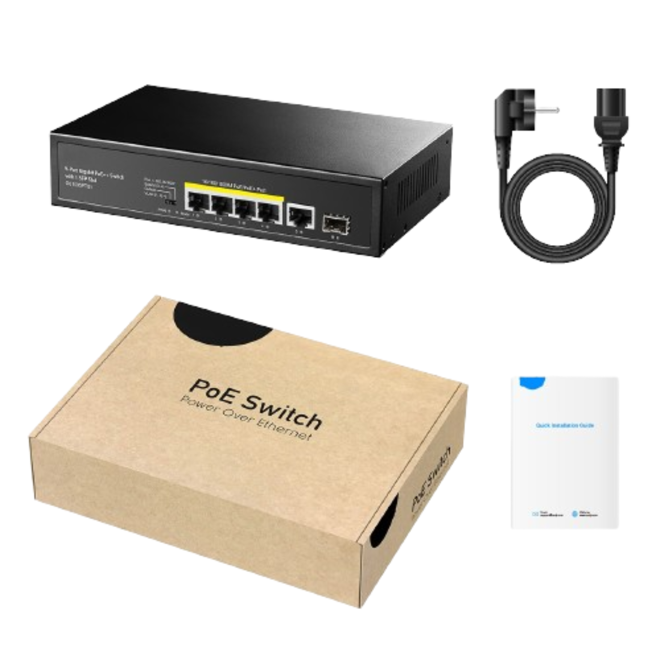 Switch Cudy GS1005PTS1 5 Puertos PoE y 1 SFP | ProNet Tecnología